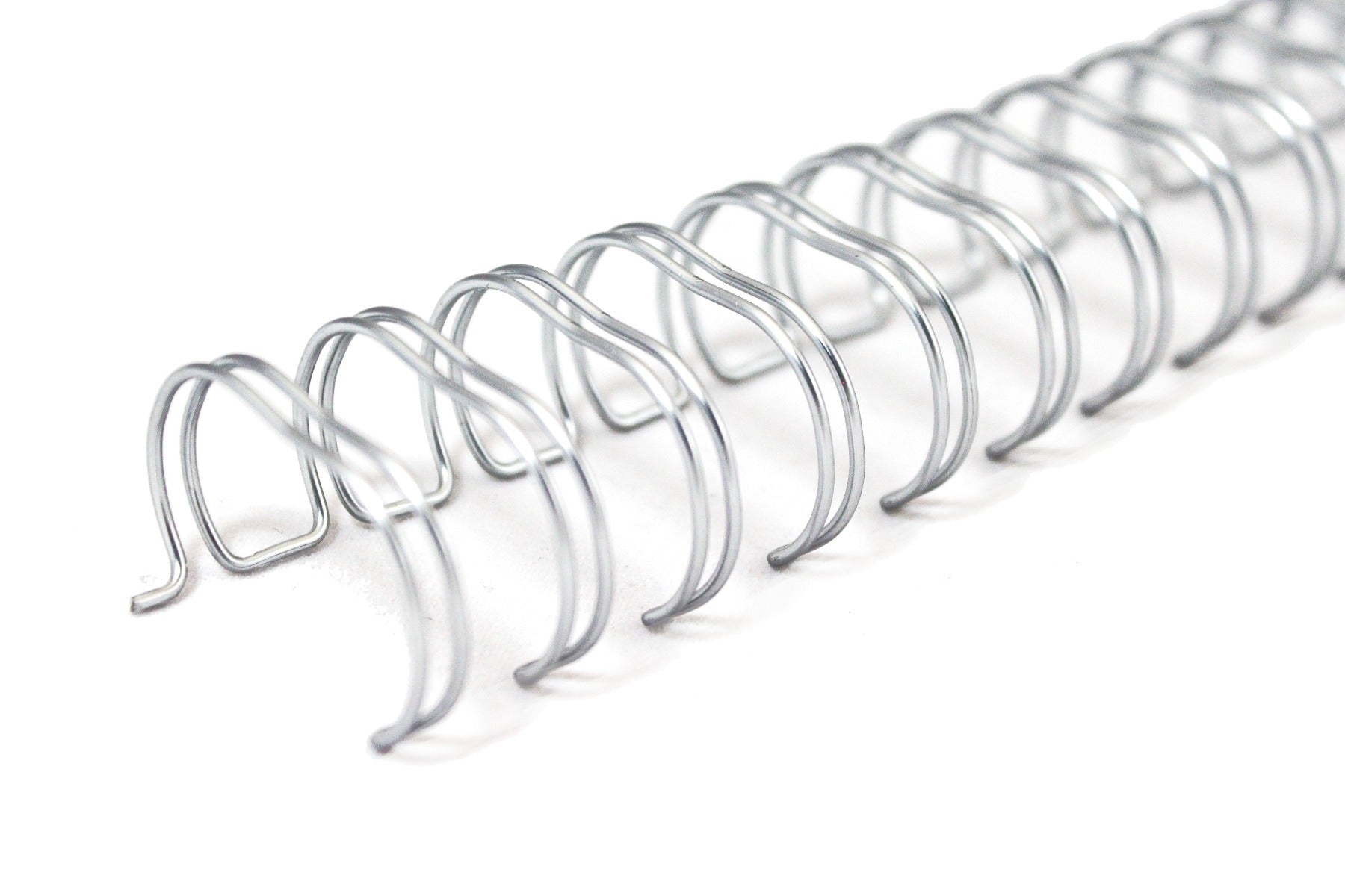 1 1/8" x 11" (2:1) Silver wire-o (30/ box) 21 loop